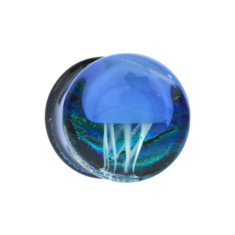 Flared Plug transparent Qualle aus Glas, 23.90 CHF