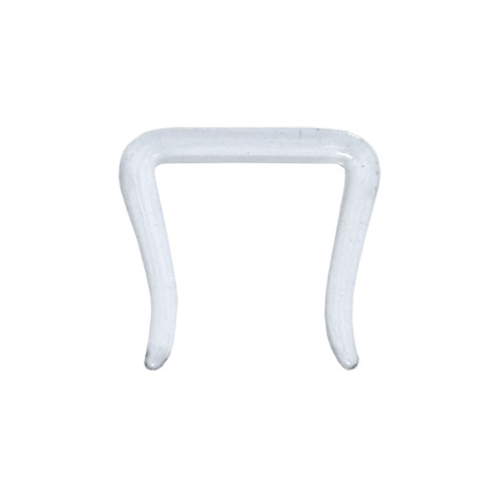 Septum Ring U abgewinkelt transparent aus Glas, 9.90 CHF